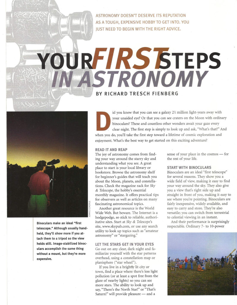 How to start Observing the Sky – Beckstrom Observatory